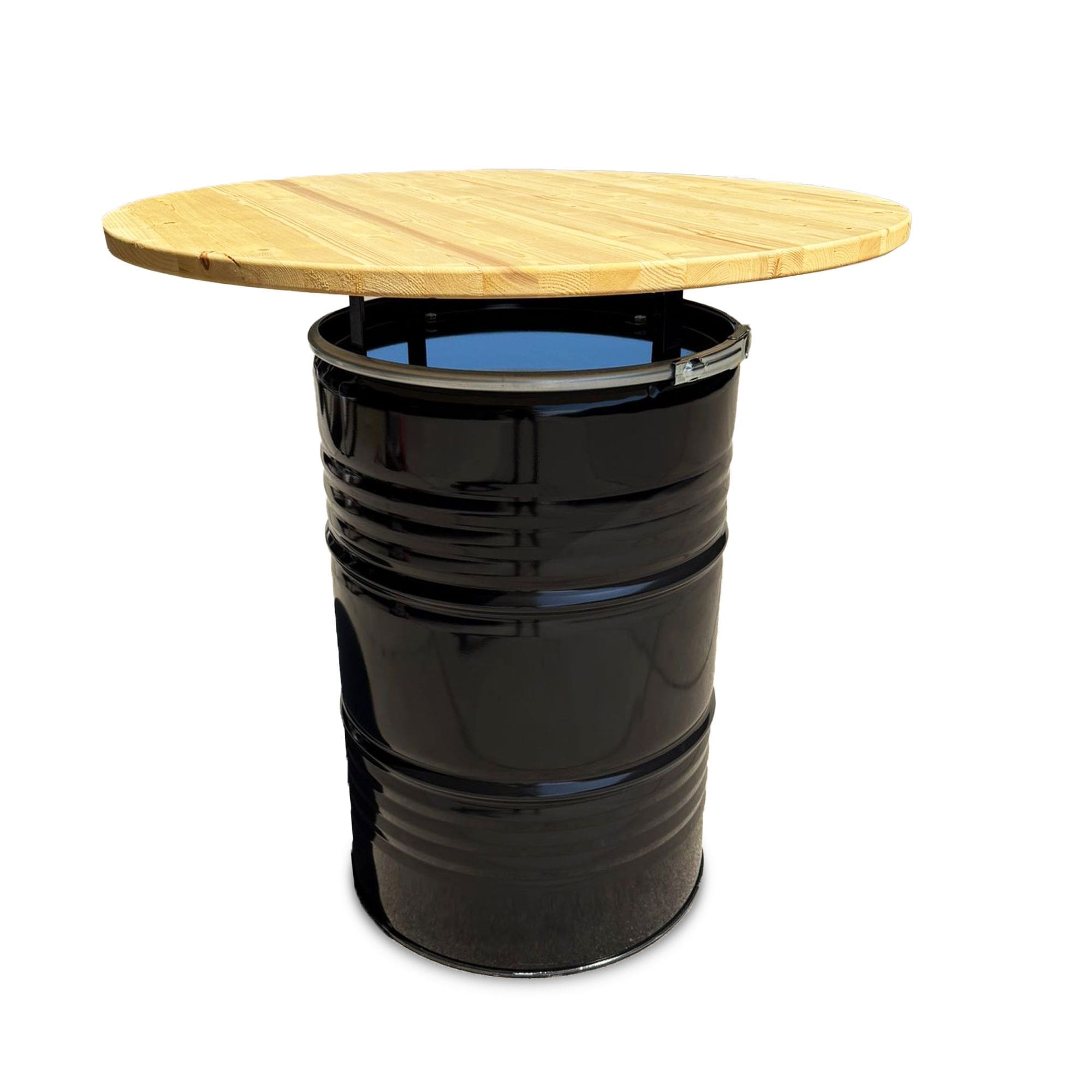 Oil drum bar table 200L - With wooden table top. (kopie) | Barrelkings